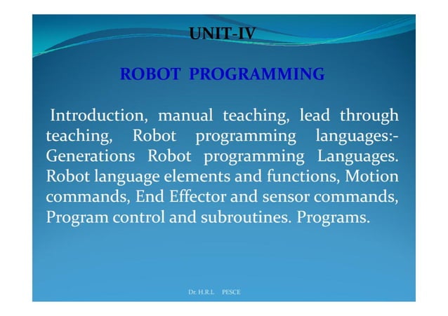 Industrial robotics -Robot programming | PDF | Programming Languages ...