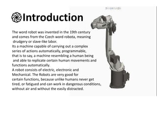 Industrial robots | PPTX
