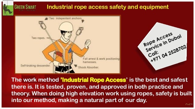 Industrial rope access safety and equipment