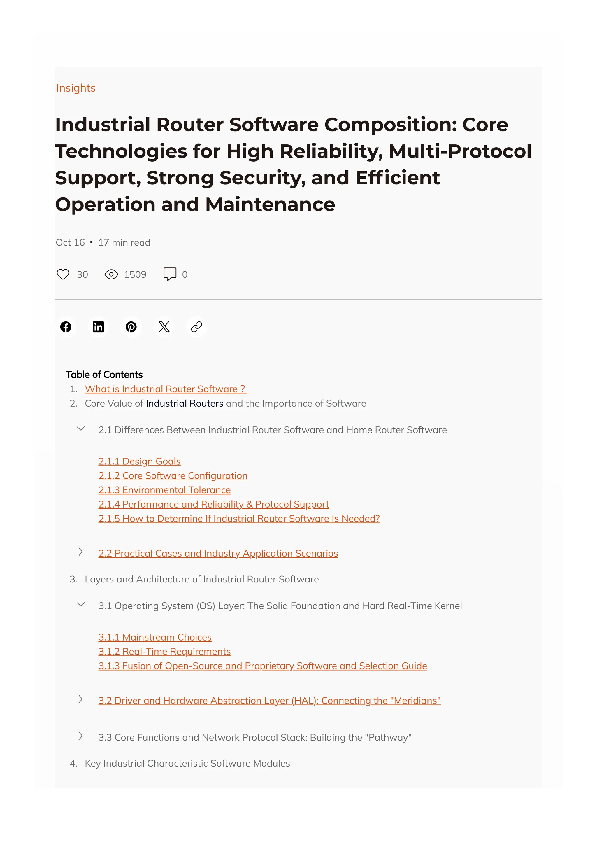 Industrial Router Software Composition Core Technologies for High ...