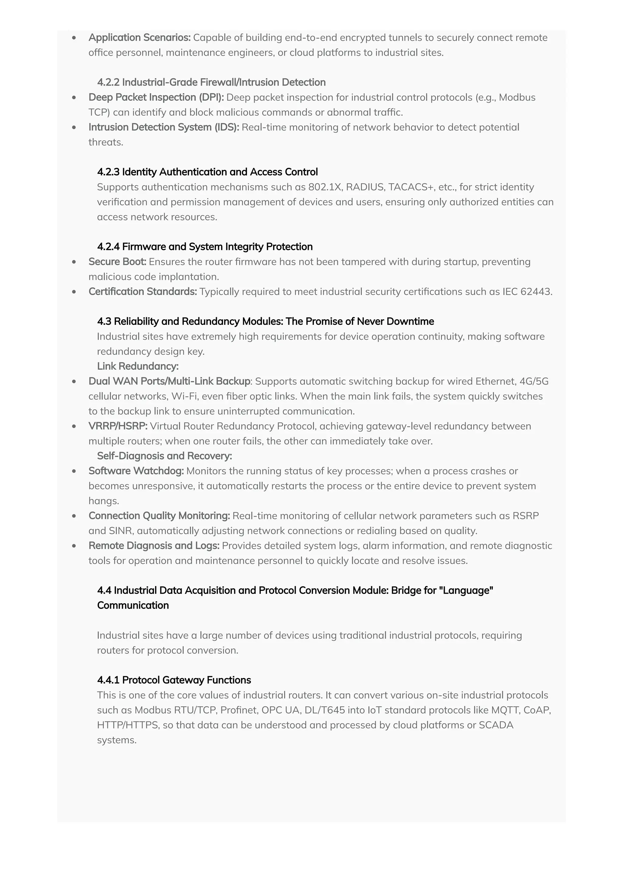 Industrial Router Software Composition Core Technologies for High ...