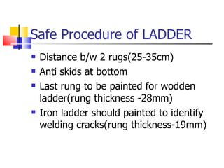 Industrial safetY of height works | PPT
