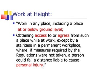 Industrial safetY of height works | PPT