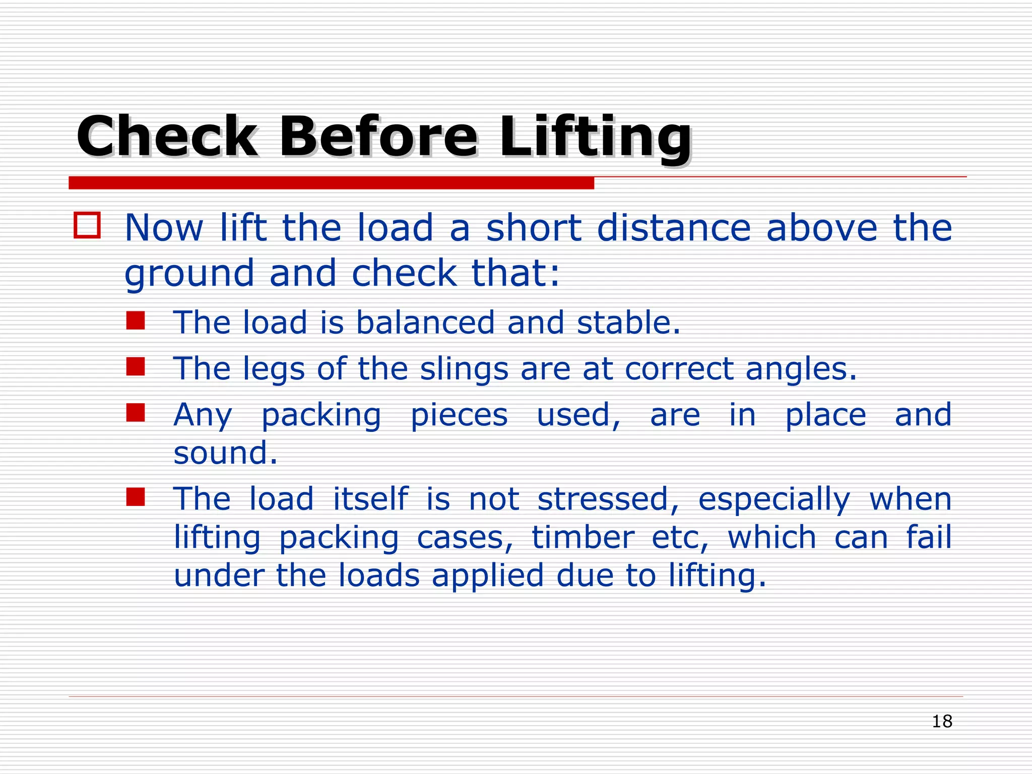 Industrial safety of lifting & procedure | PPT