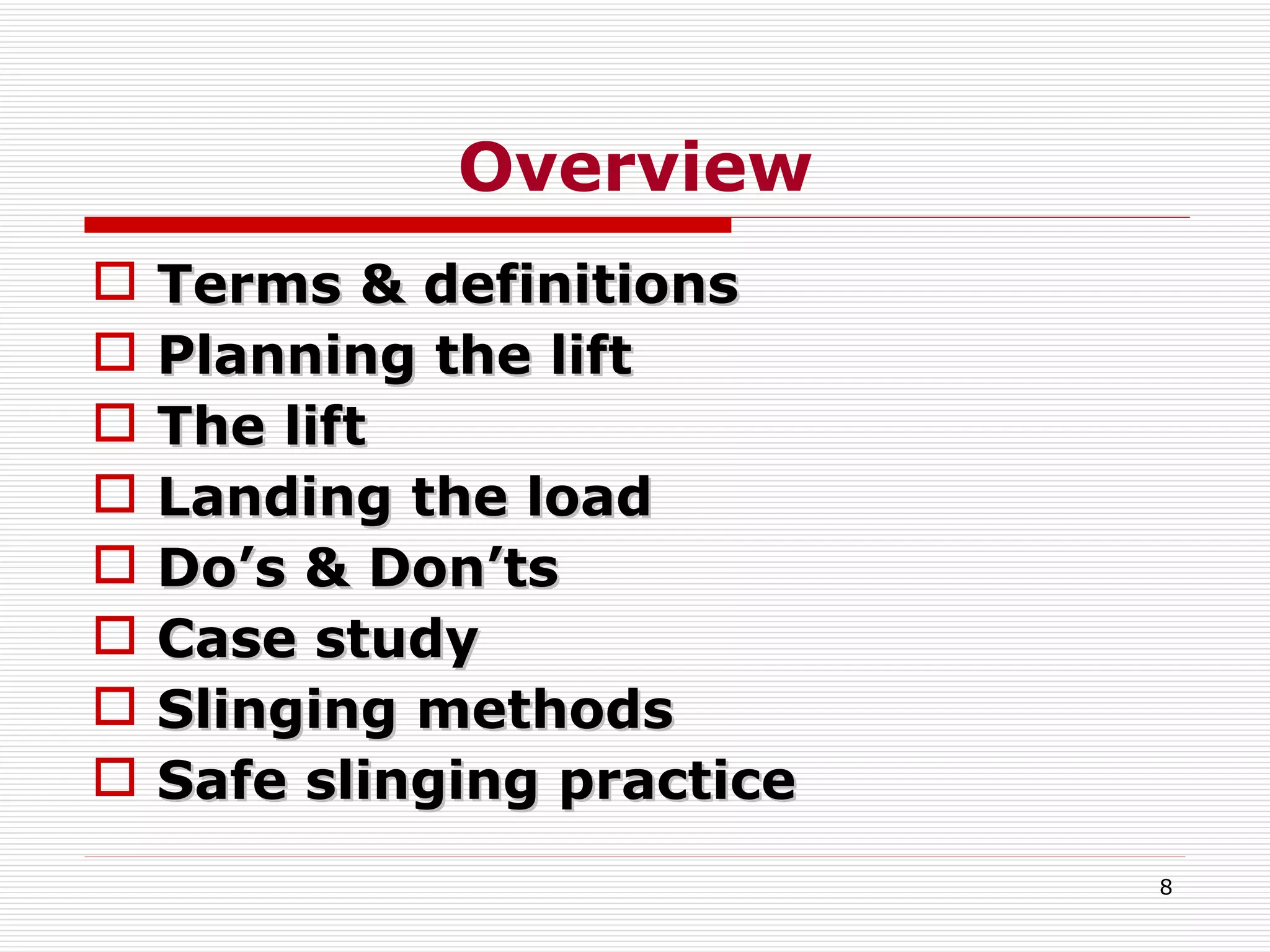 Industrial safety of lifting & procedure | PPT