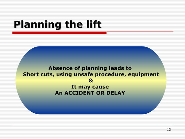 Industrial safety of lifting & procedure | PPT