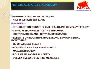 diploma in industrial safety UNIT-3 | PPT