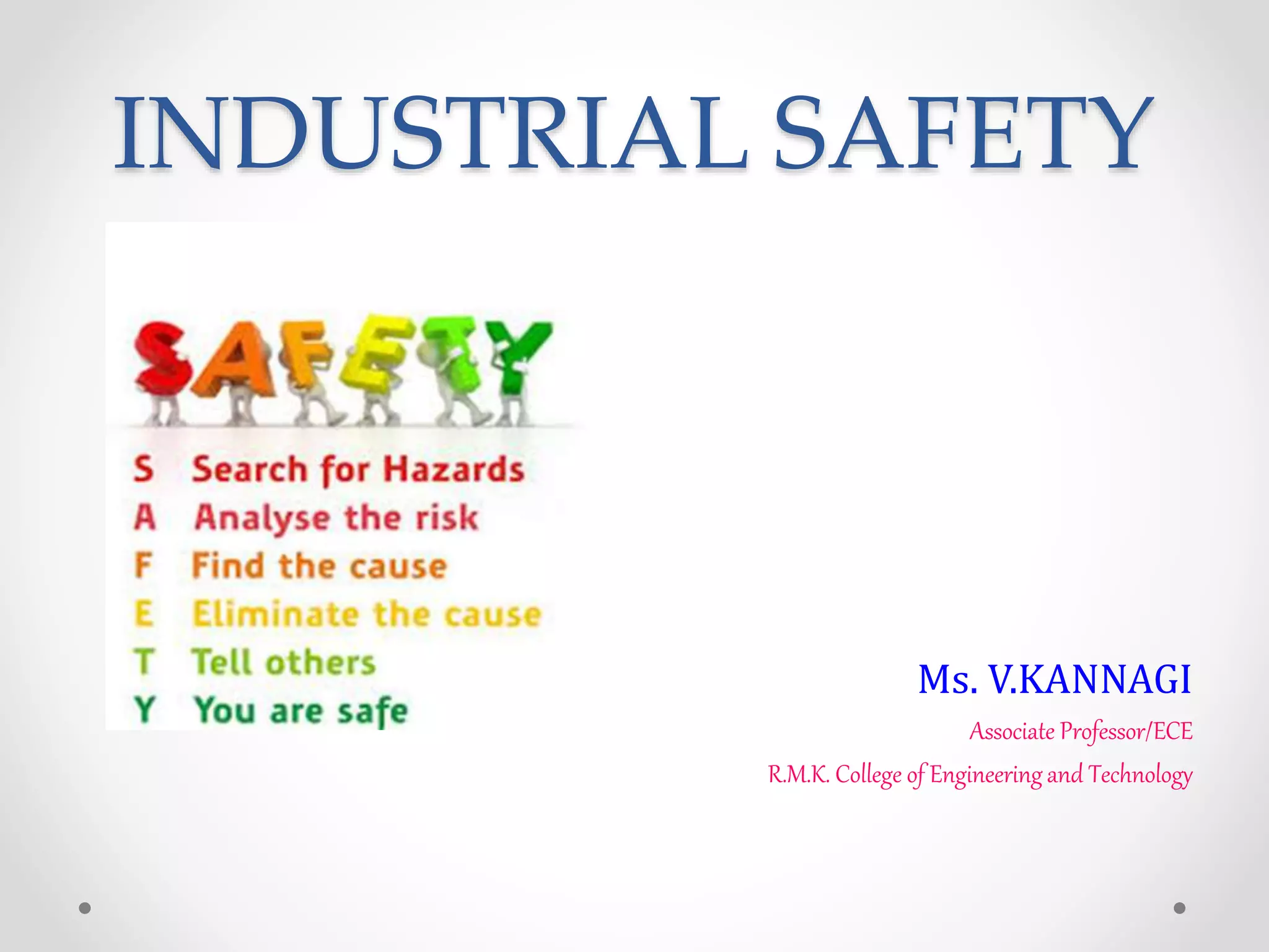 Industrial safety unit iv ppt | PPTX