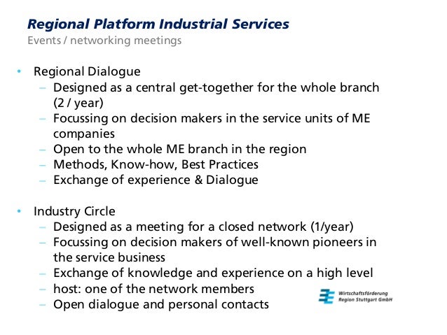 Regional Platform: "Industrial services in mechanical engineering" (R…