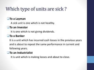 Industrial Sickness - Meaning and Causes | PPTX