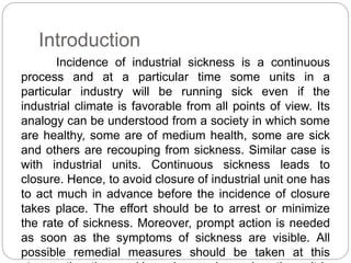 Industrial sickness of small and medium scale industries | PPTX