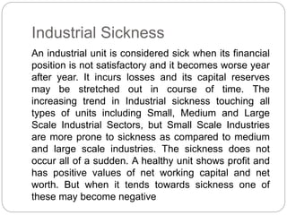 Industrial sickness of small and medium scale industries | PPTX