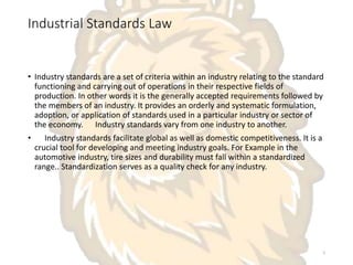 Industrial standards | PPTX