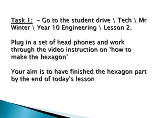 Year 10 Engineering - Lesson 2 - Industrial Technology | PPT