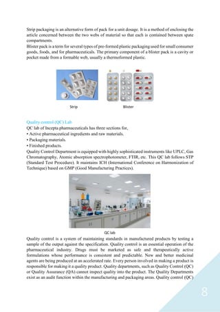 Industrial tour in Incepta pharmaceuticals | PDF