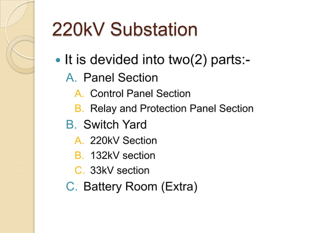 PPt on 220 kV substation | PPTX | Power and Energy Industry | Industries