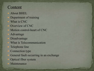 Industrial training bhel | PPTX