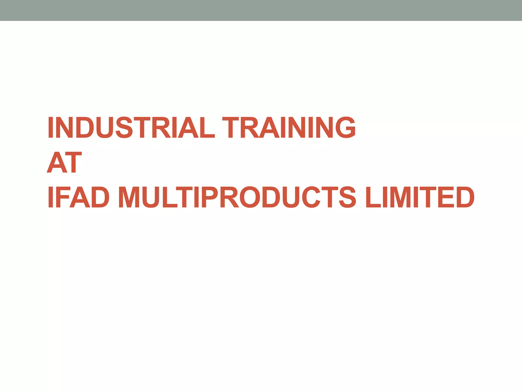 Industrial training | PPT