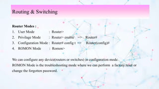 Industrial Training Presentaion(Networking) | PPTX | Internet | Computing