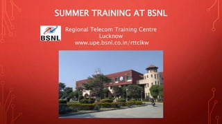 Industrial training at BSNL RTTC Lucknow | PPT