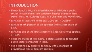 Industrial training at BSNL RTTC Lucknow | PPT