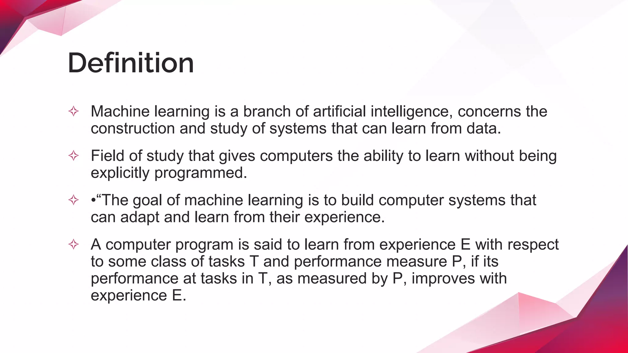 Industrial training machine learning | PPTX