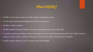 MySQL ppt | PPT