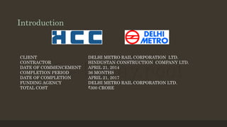 Industrial training at DMRC Underground Station | PPTX
