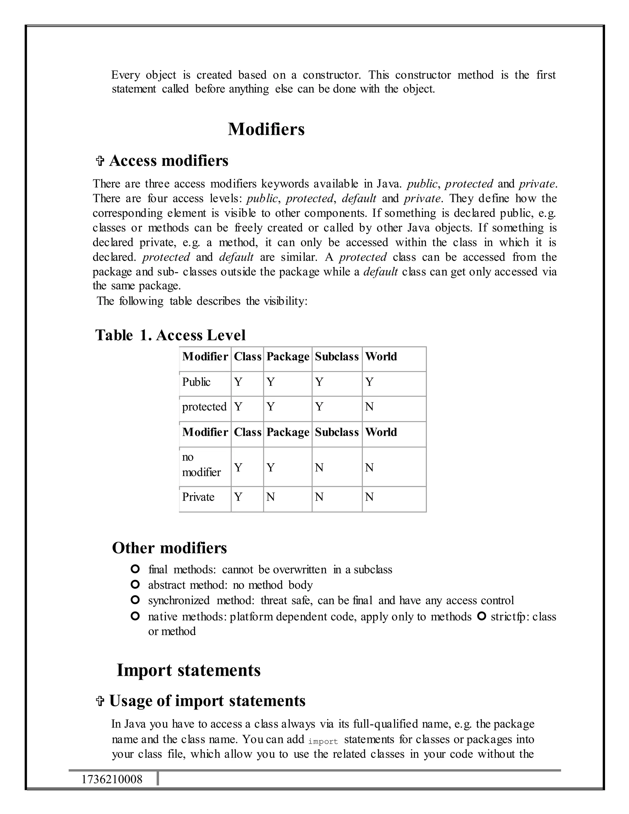 Industrial training report on core java | DOCX