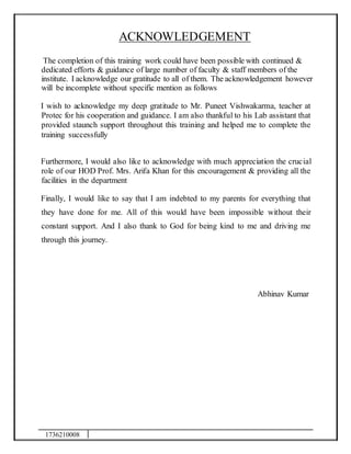 Industrial training report on core java | DOCX