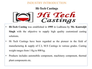 Industrial training in Hi-Tech Castings & ANSYS Software Training ...