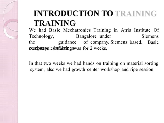 INDUSTRIAL TRAINING On BASIC MECHATRONICS.pptx