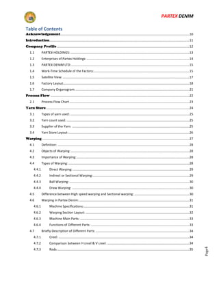 Industrial training partex denim ltd. | PDF
