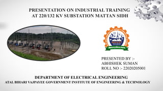 INDUSTRIAL TRAINING PPT on 220/132 Kv substation at hamirpur.pptx