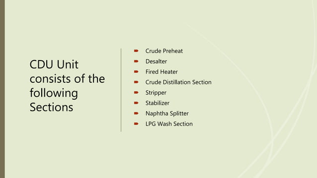 Presentation on Crude Distillation Unit (CDU) | PPTX
