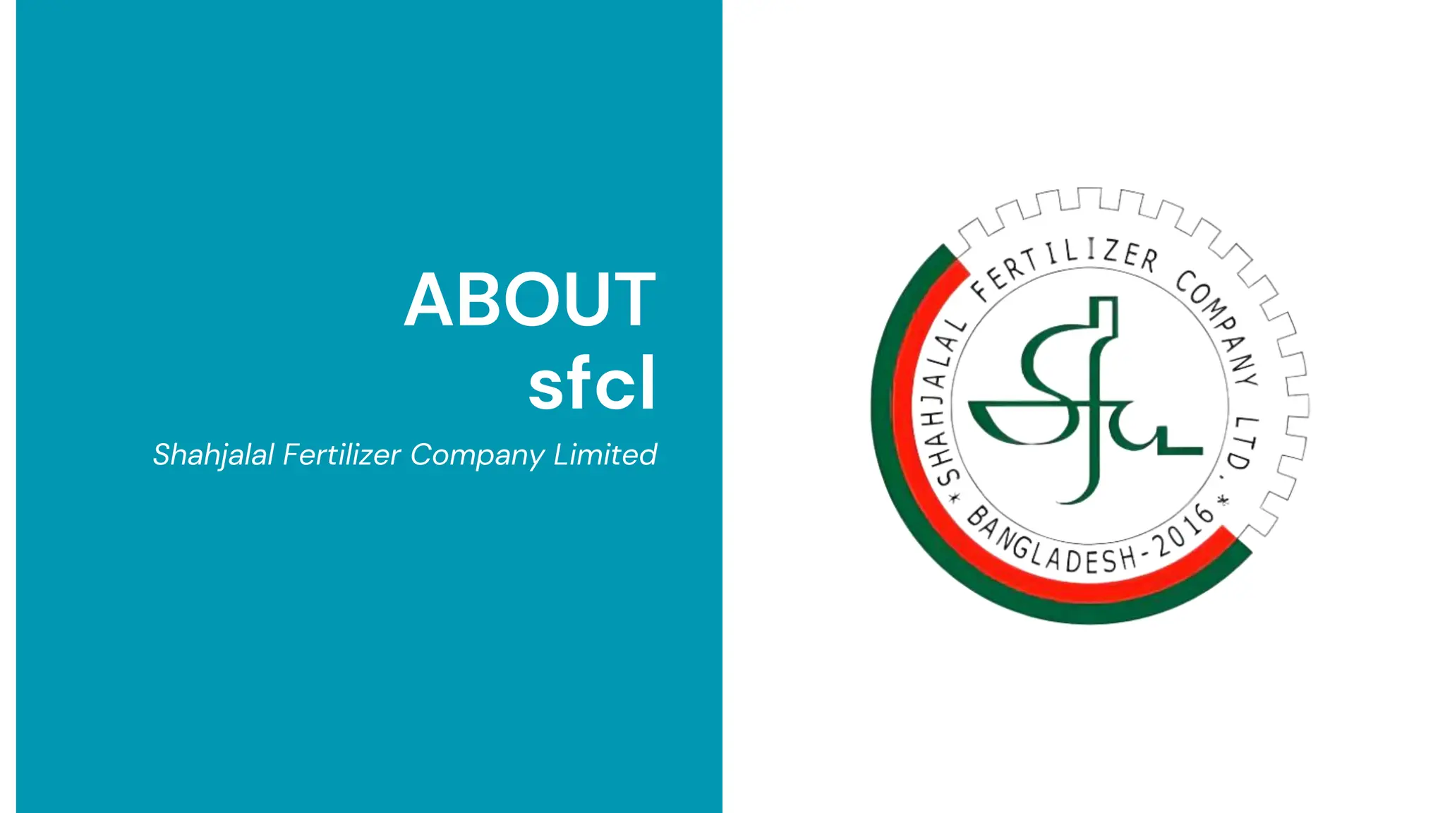 Industrial Training at Shahjalal Fertilizer Company Limited (SFCL) | PPT