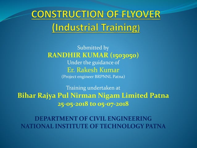 Summer training presentation from BRPNNL by Randhir Kumar(1503050) | PPT