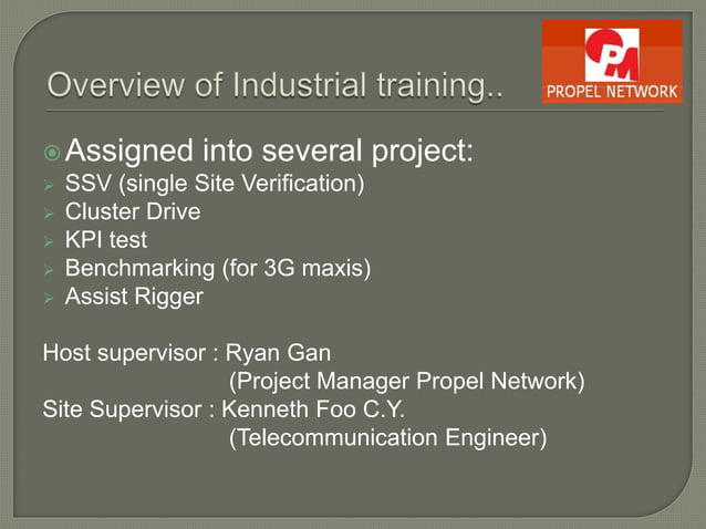 Industrial training presentation | PPTX