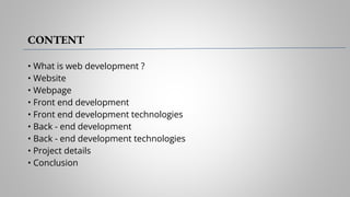 INDUSTRIAL TRAINING Presentation on Web Development. (2).pptx