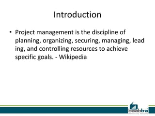 Industrial training project management session2 | PPT