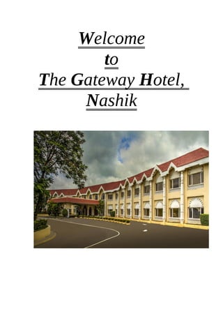 Aakanksha Bachkar 1941116002.pdf (The Gateway Hotel, Nashik) | PDF