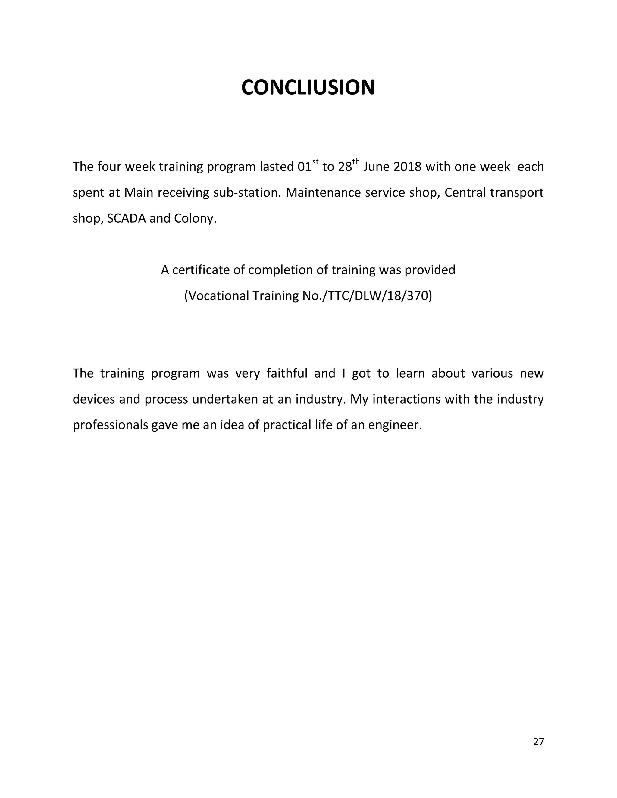 DLW Electrical Engineering industrial training Report | PDF