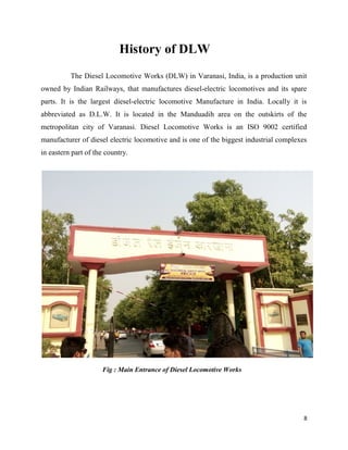 DLW Electrical Engineering industrial training Report | PDF