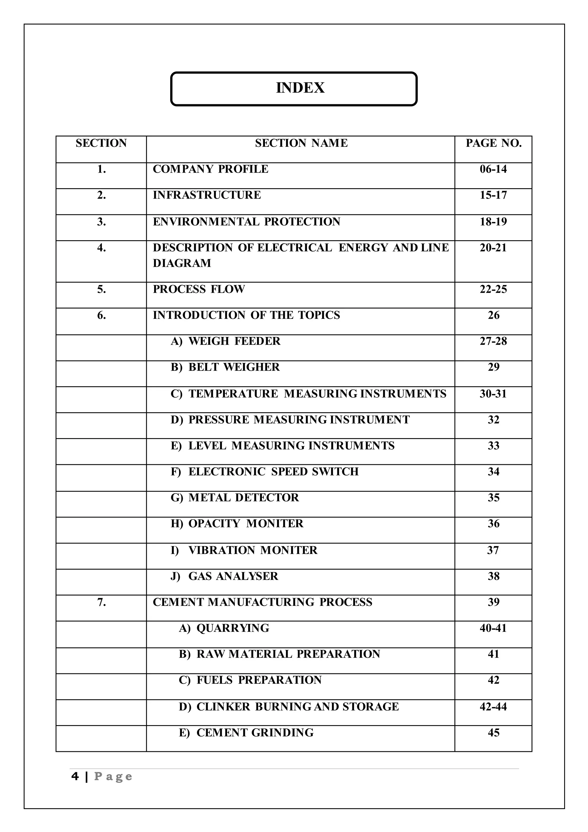 Industrial training report Satna Cement Works (Birla Corp Ltd), Satna ...