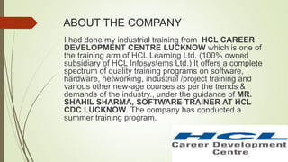 Industrial training seminar ppt on asp.net