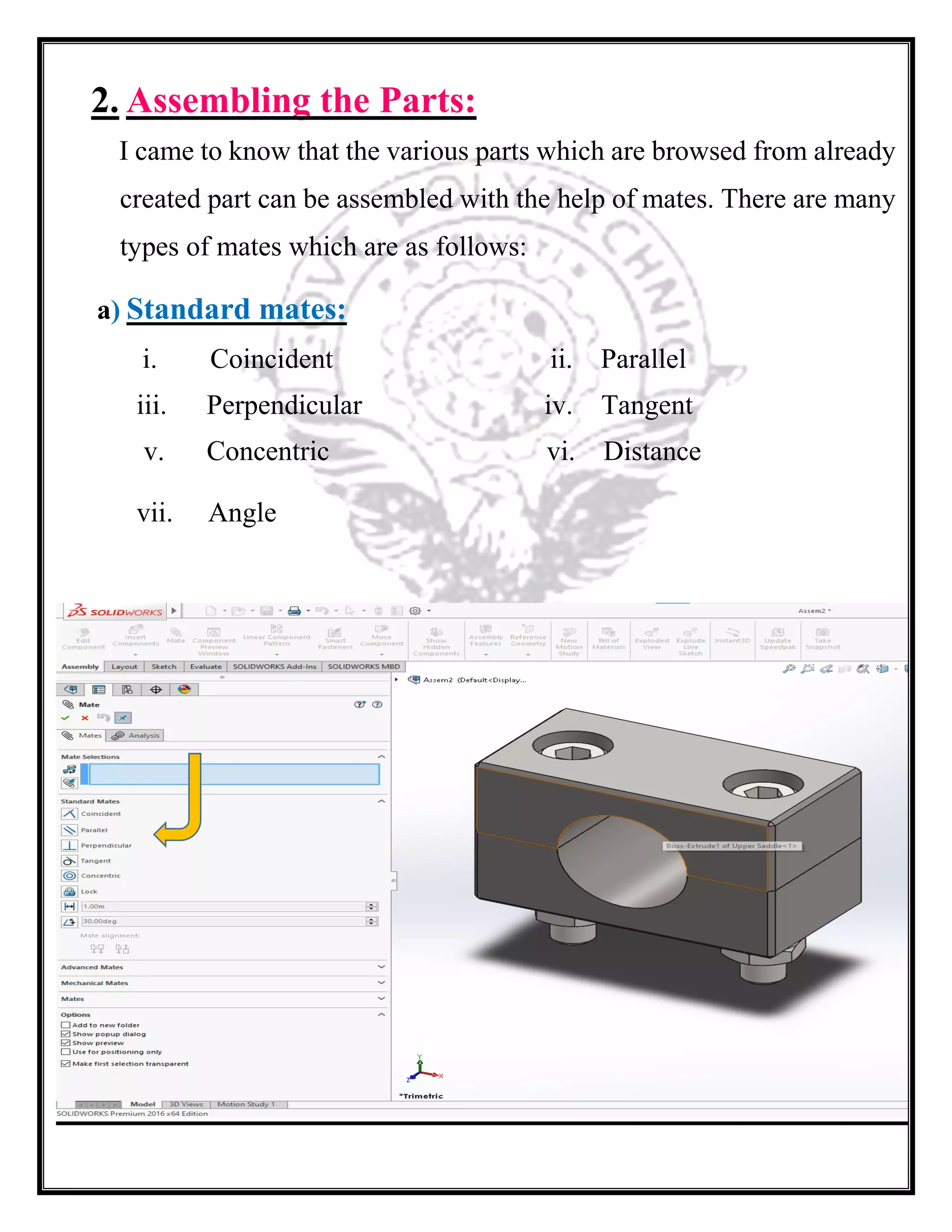 Industrial training solid works report by atharva mahalle (19 me001) | PDF