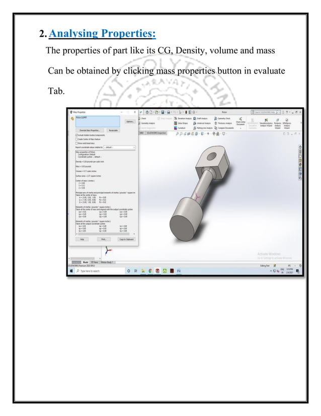 Industrial training solid works report by atharva mahalle (19 me001) | PDF