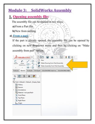 Industrial training solid works report by atharva mahalle (19 me001) | PDF