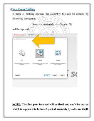 Industrial training solid works report by atharva mahalle (19 me001) | PDF