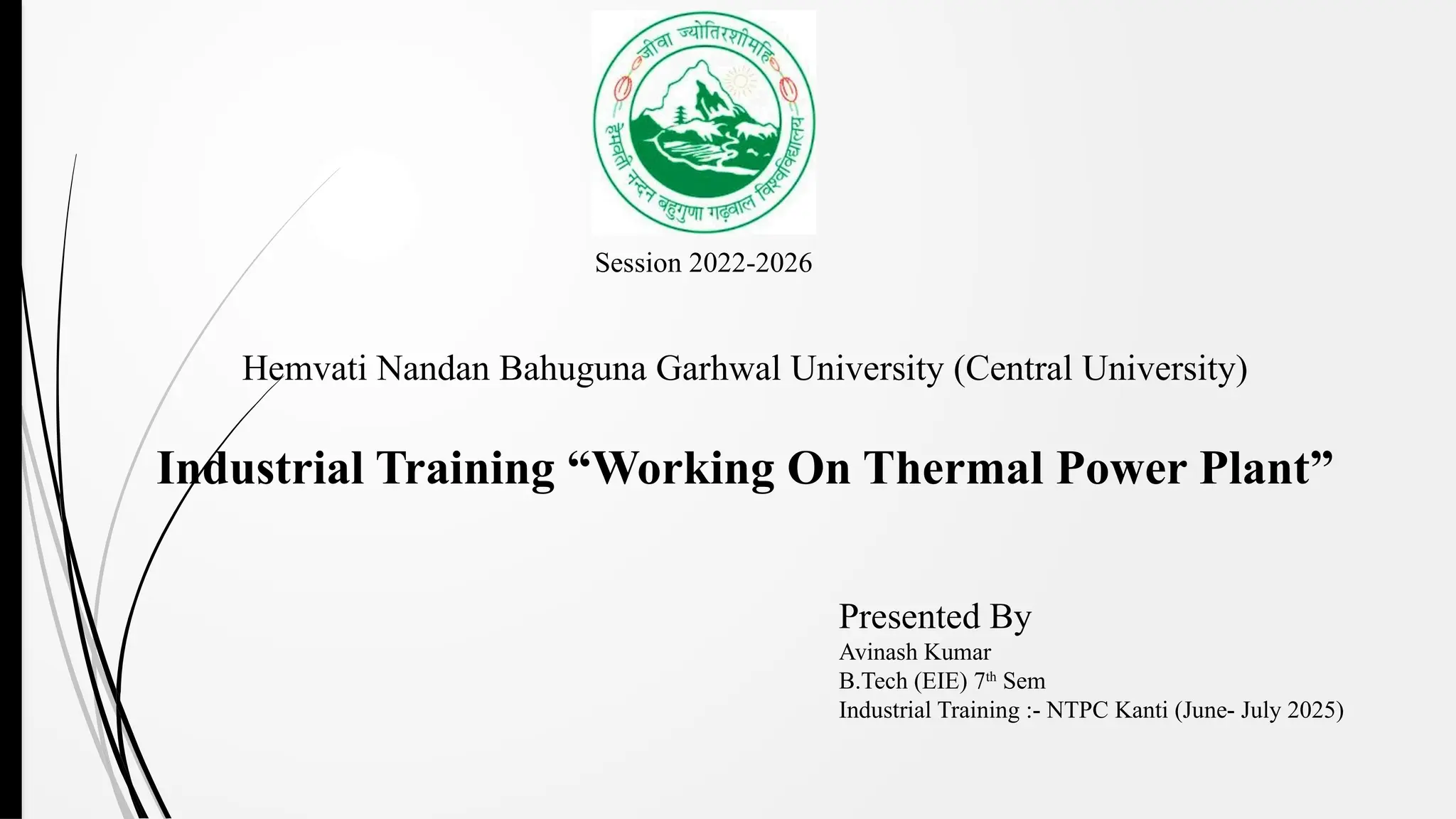 Industrial Training Working On Thermal Power Plant PPT.pptx